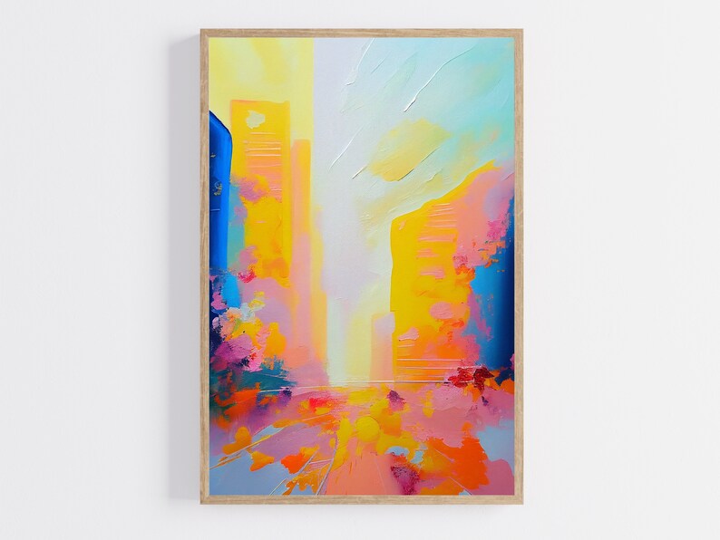 Colorful Wall Art, Abstract Painting, Abstract Print, Bright Color ...