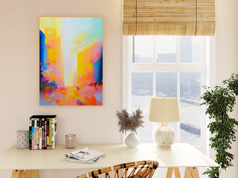 Colorful Wall Art, Abstract Painting, Abstract Print, Bright Color ...