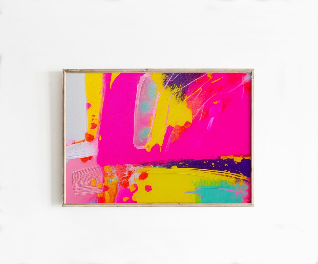 Colorful Printable Art, Digital Download, Colorful Painting Art ...