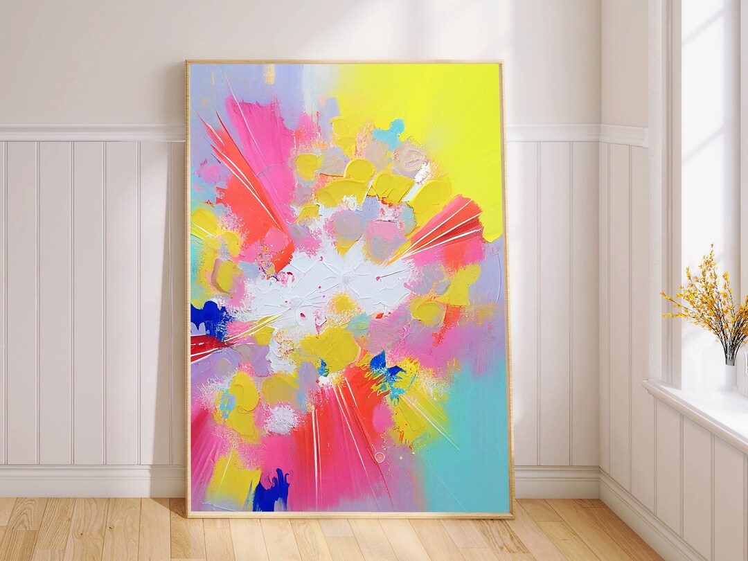 Colorful Wall Art, Abstract Painting, Abstract Print, Bright Color ...
