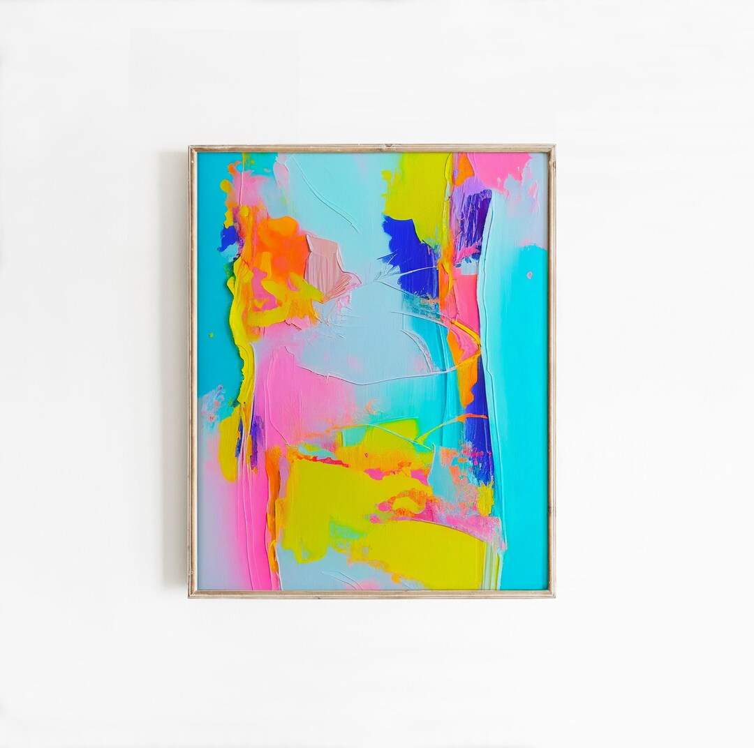 Digital Download, Colorful Abstract Art, Colorful Wall Art, Colorful ...