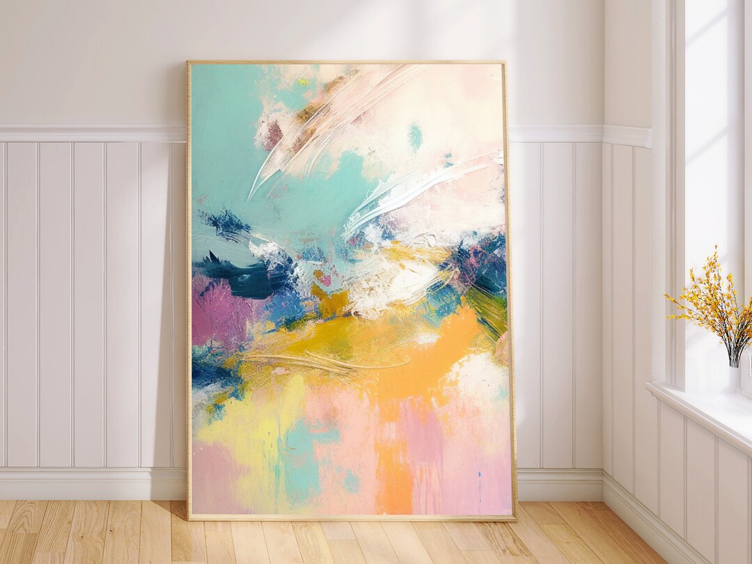 Colorful Wall Art, Modern Wall Art, Colorful Abstract Art, Digital ...