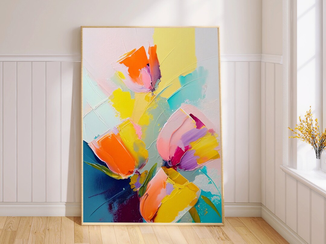 Colorful Wall Art, Digital Download, Abstract Print, Bright Color Print ...
