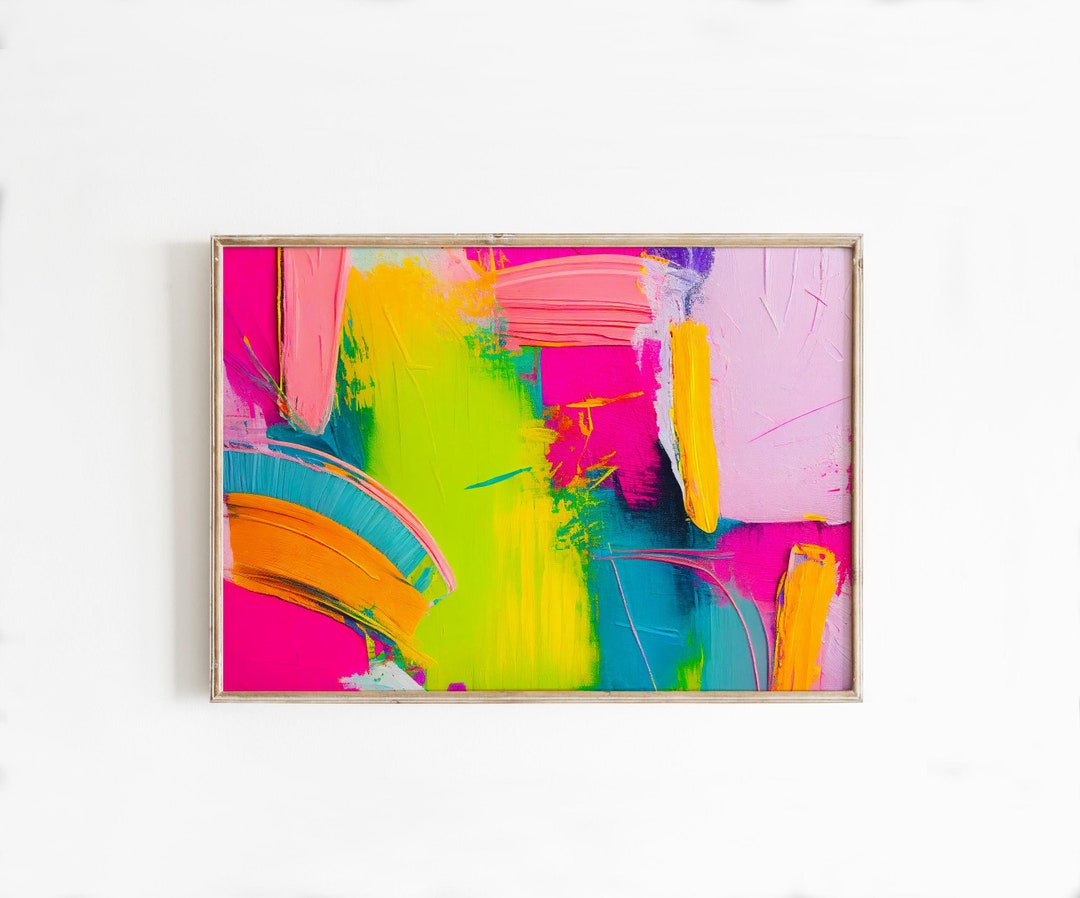 Colorful Abstract Art, Colorful Printable Art, Digital Download ...