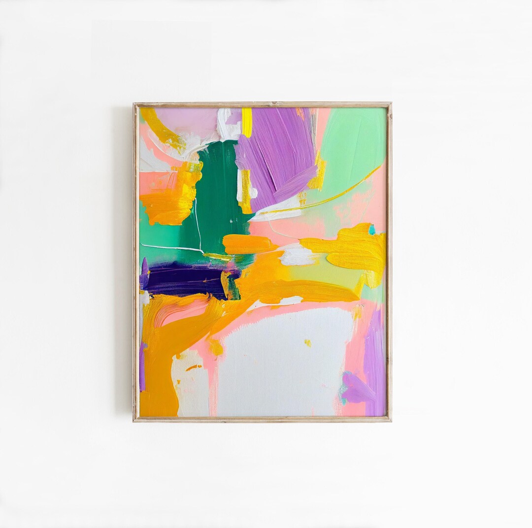 Modern Wall Art, Colorful Wall Art, Colorful Painting Art, Digital ...