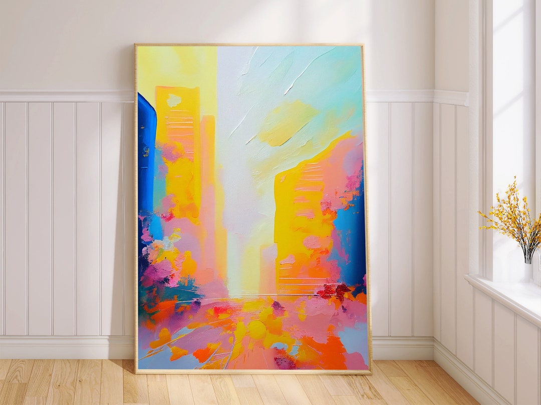Colorful Wall Art, Abstract Painting, Abstract Print, Bright Color ...