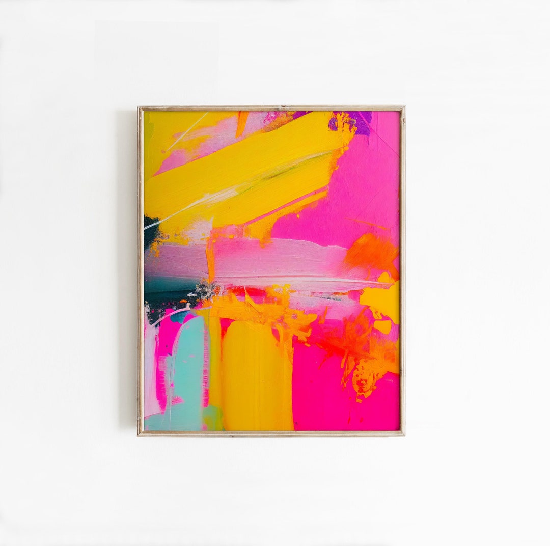 Colorful Painting Art, Digital Download, Colorful Abstract Art, Modern ...