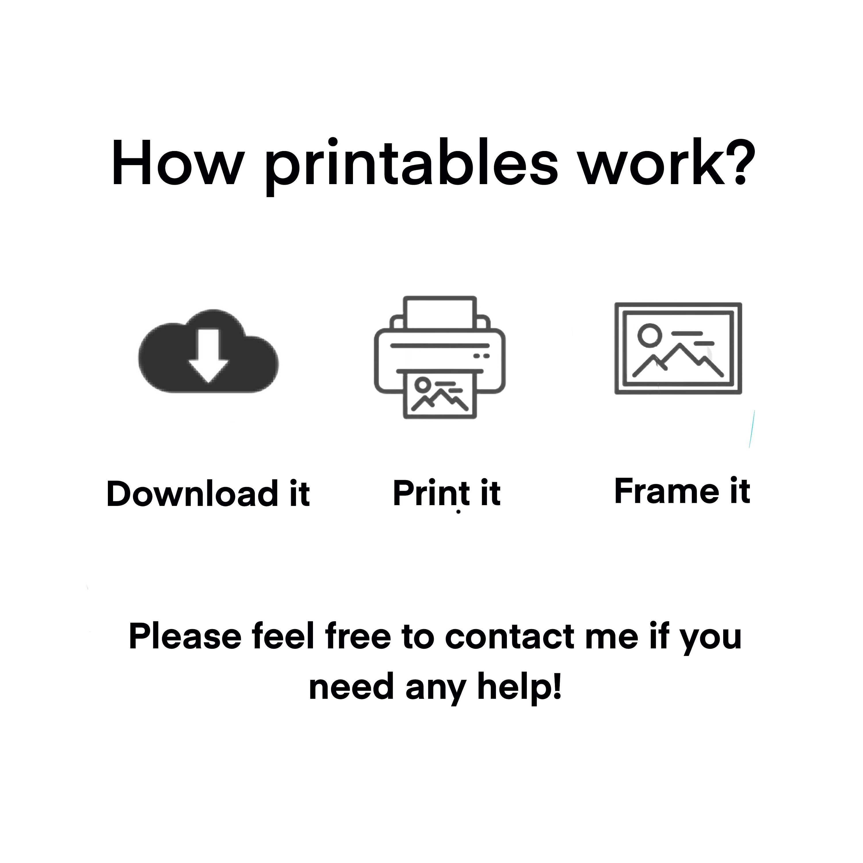 Printable Art, Modern Art Prints, Colorful Print, Bright Colors, Nina ...