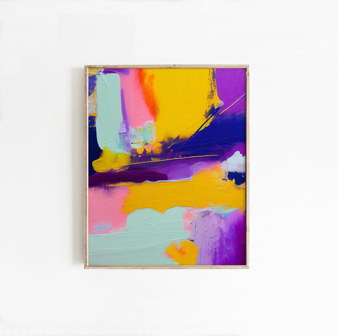 Colorful Printable Art, Colorful Wall Art, Colorful Painting Art ...