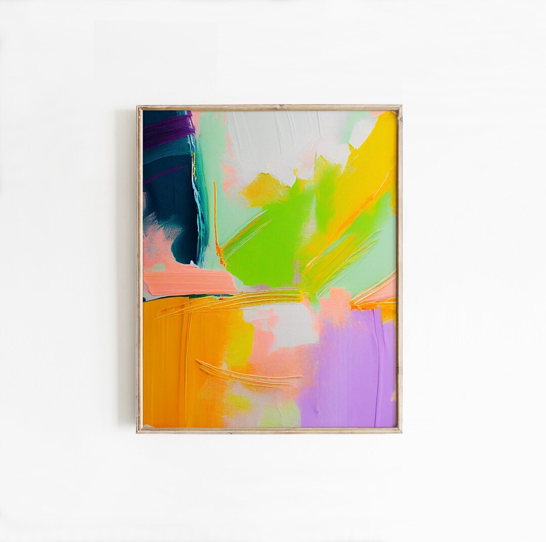 Colorful Printable Art, Modern Wall Art, Colorful Wall Art, Colorful ...