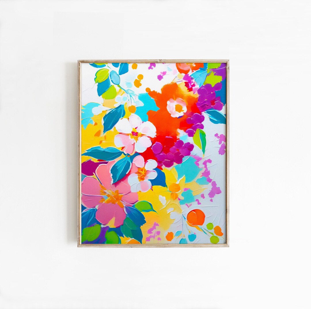 Colorful Abstract Art, Modern Wall Art, Colorful Wall Art, Digital ...