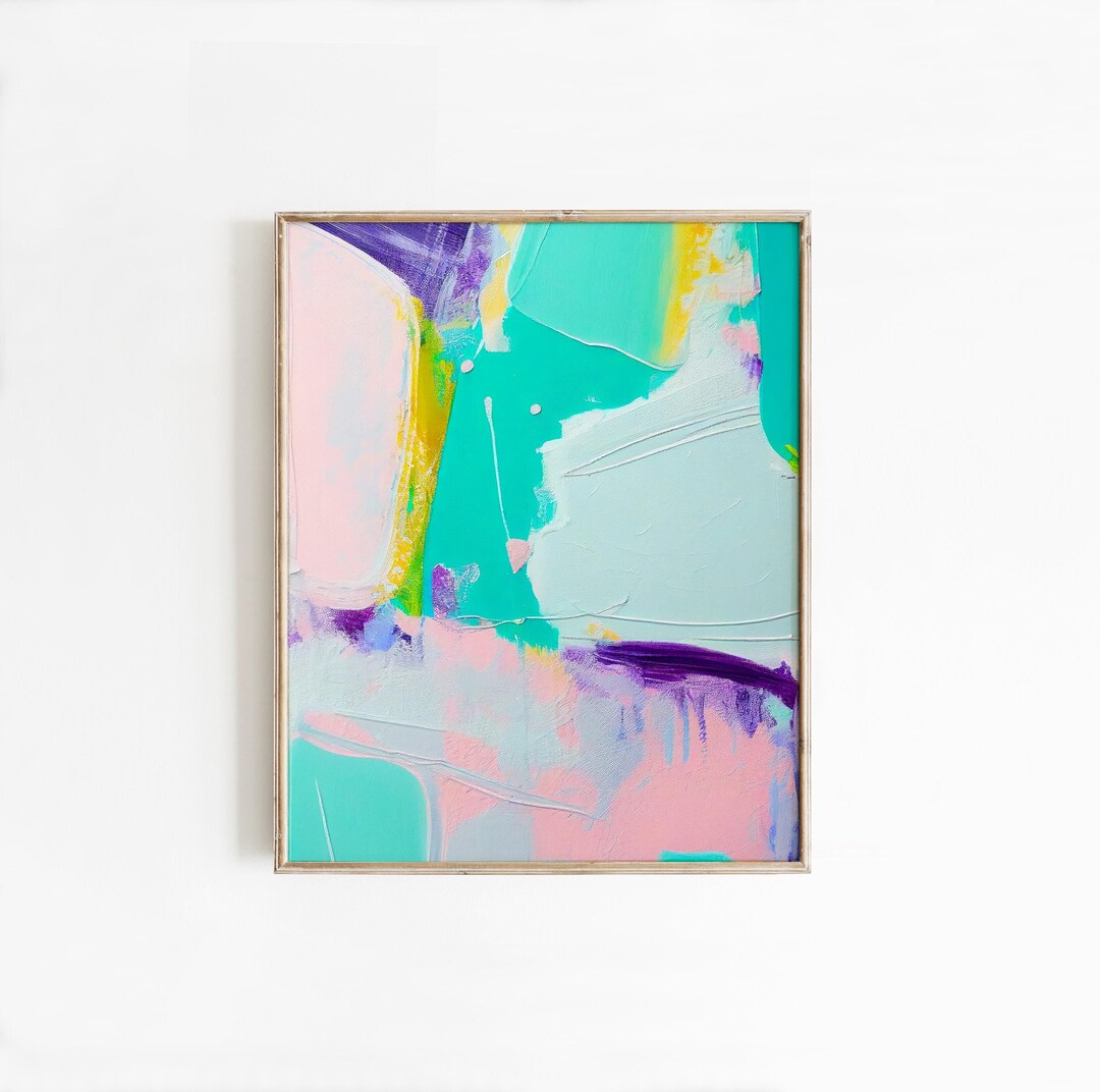 Colorful Wall Art, Colorful Painting Art, Digital Download, Colorful ...