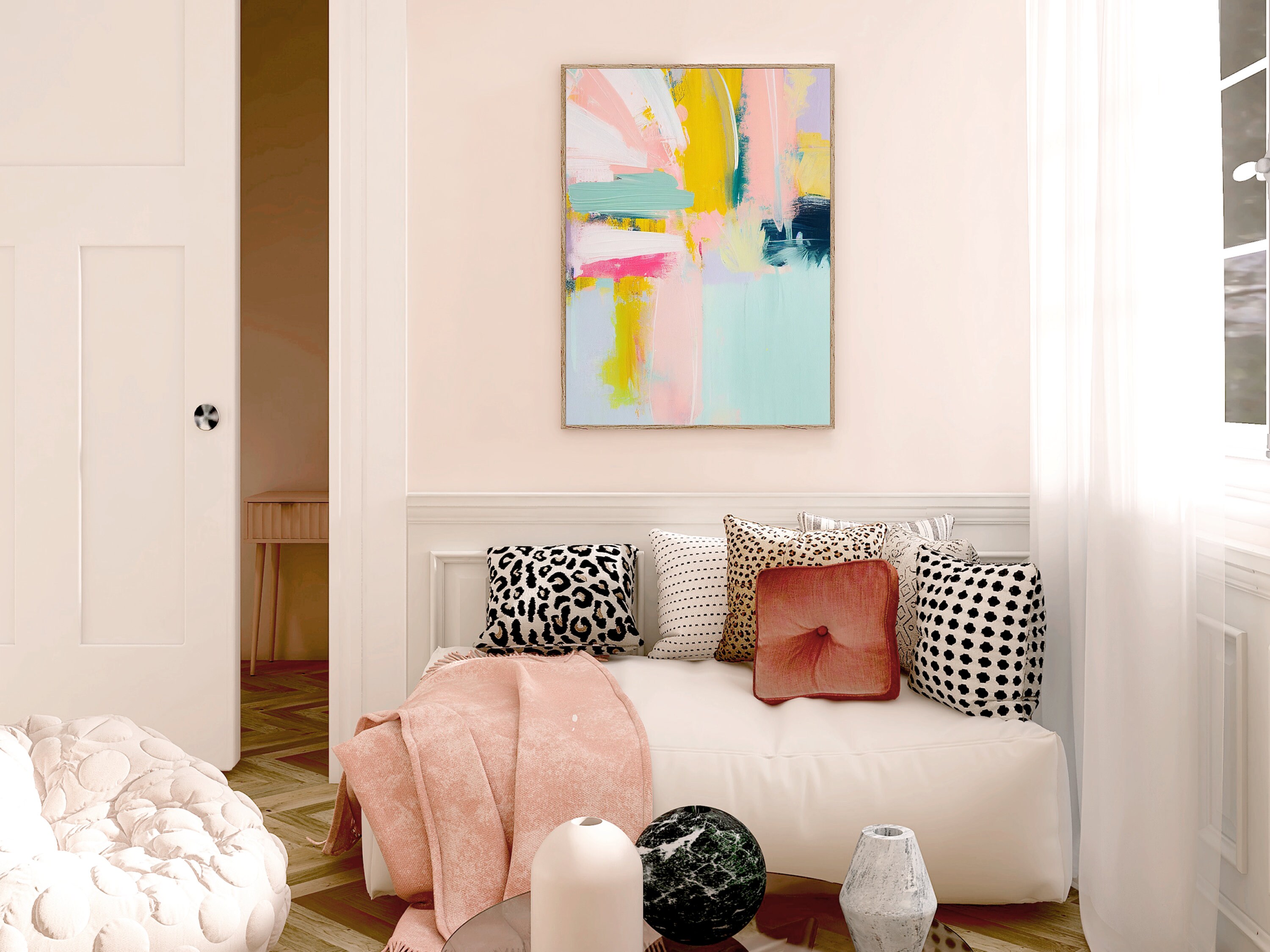 Colorful Abstract Art, Colorful Wall Art, Digital Download, Modern Wall ...