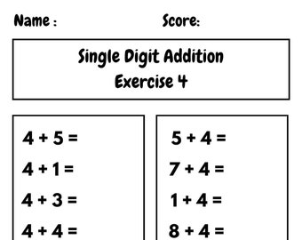 30 Printable Double & Single Digit Addition Worksheets. Preschool-2nd ...