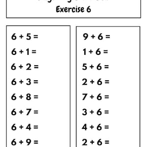 30 Printable Single Digit Addition Worksheets. Preschool-2nd Grade Math ...