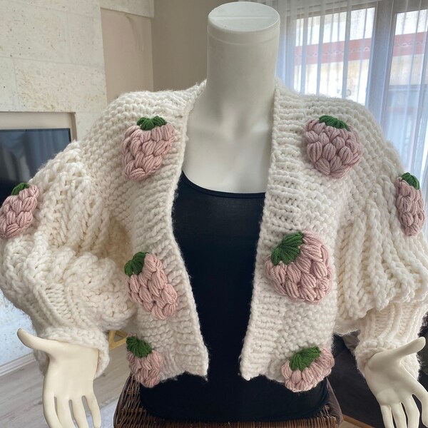 Hand Knit Jacket - Etsy