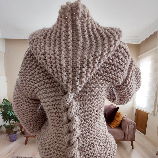 Grey Knit Sweater - Etsy