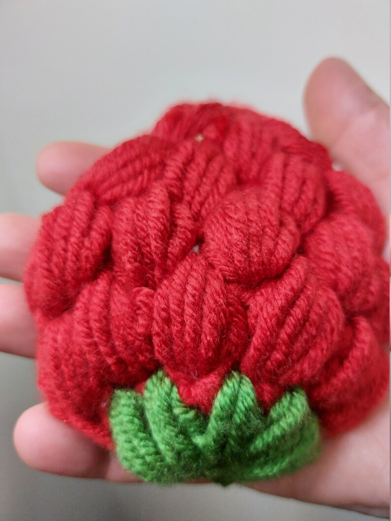 12 Handmade Knit Strawberry Appliques, Sweater & Earring Embellishments ...