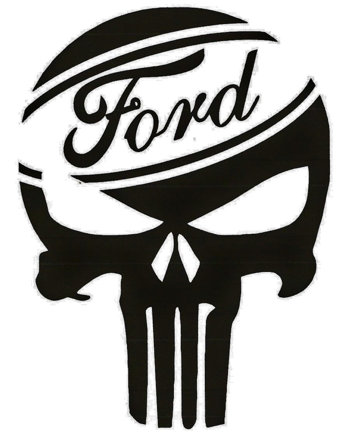 Ford Punisher Skull Decal - Etsy