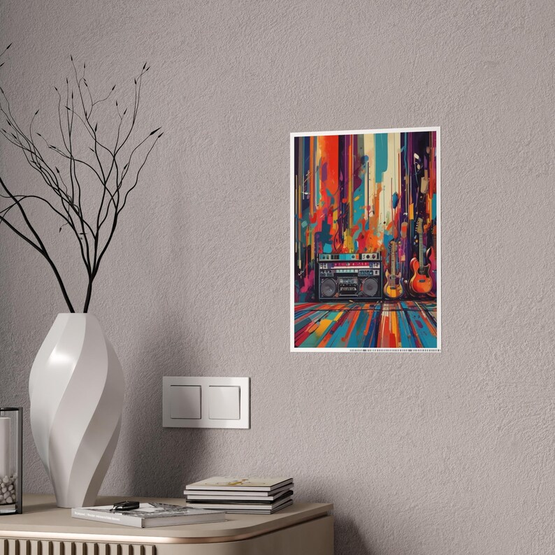 Paint Spill Stereo Gloss Poster - Etsy