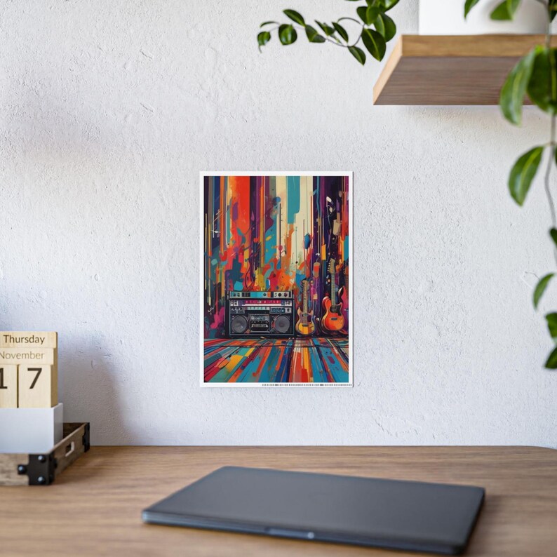 Paint Spill Stereo Gloss Poster - Etsy