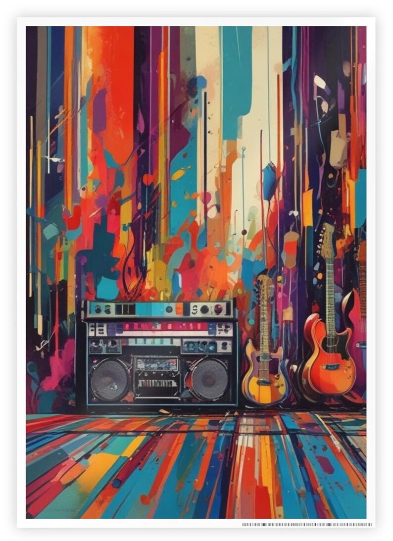 Paint Spill Stereo Gloss Poster - Etsy