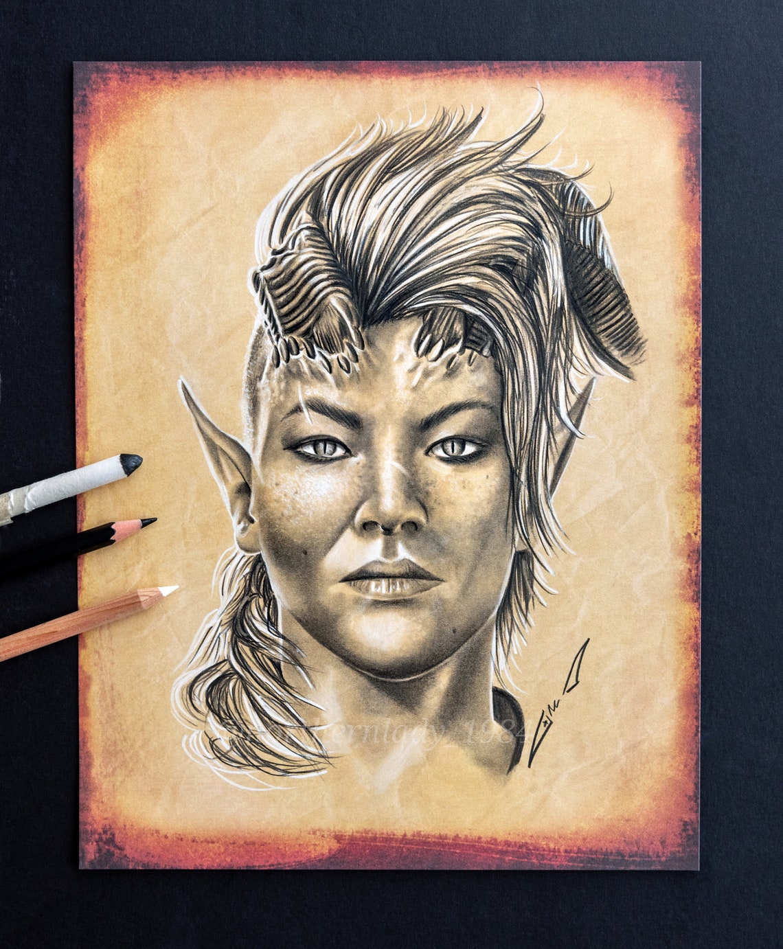 Baldur Gate 3 Art Print Karlach Portrait - Etsy