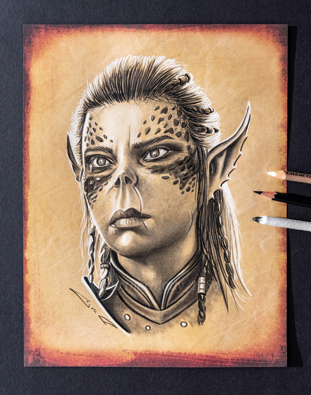 Baldur Gate 3 Art Print Lae'zel Portrait - Etsy