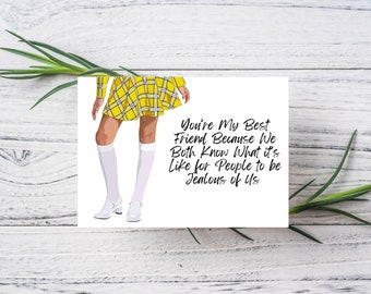 Digital CLUELESS BFF Birthday Card - Etsy
