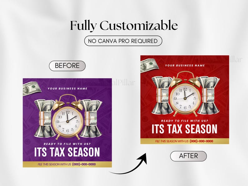 Tax Prep Flyers Bundles Purple and Gold | 20 Purple Tax Prep Flyers ...