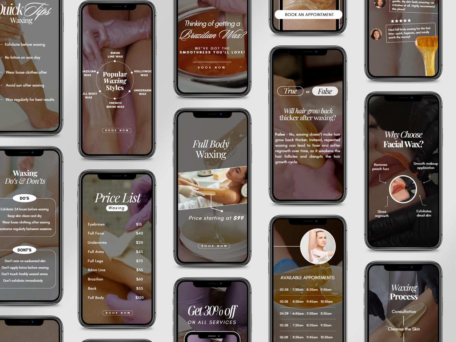 50 Waxing Instagram Reels | Waxing Reels | Waxing Instagram Templates ...