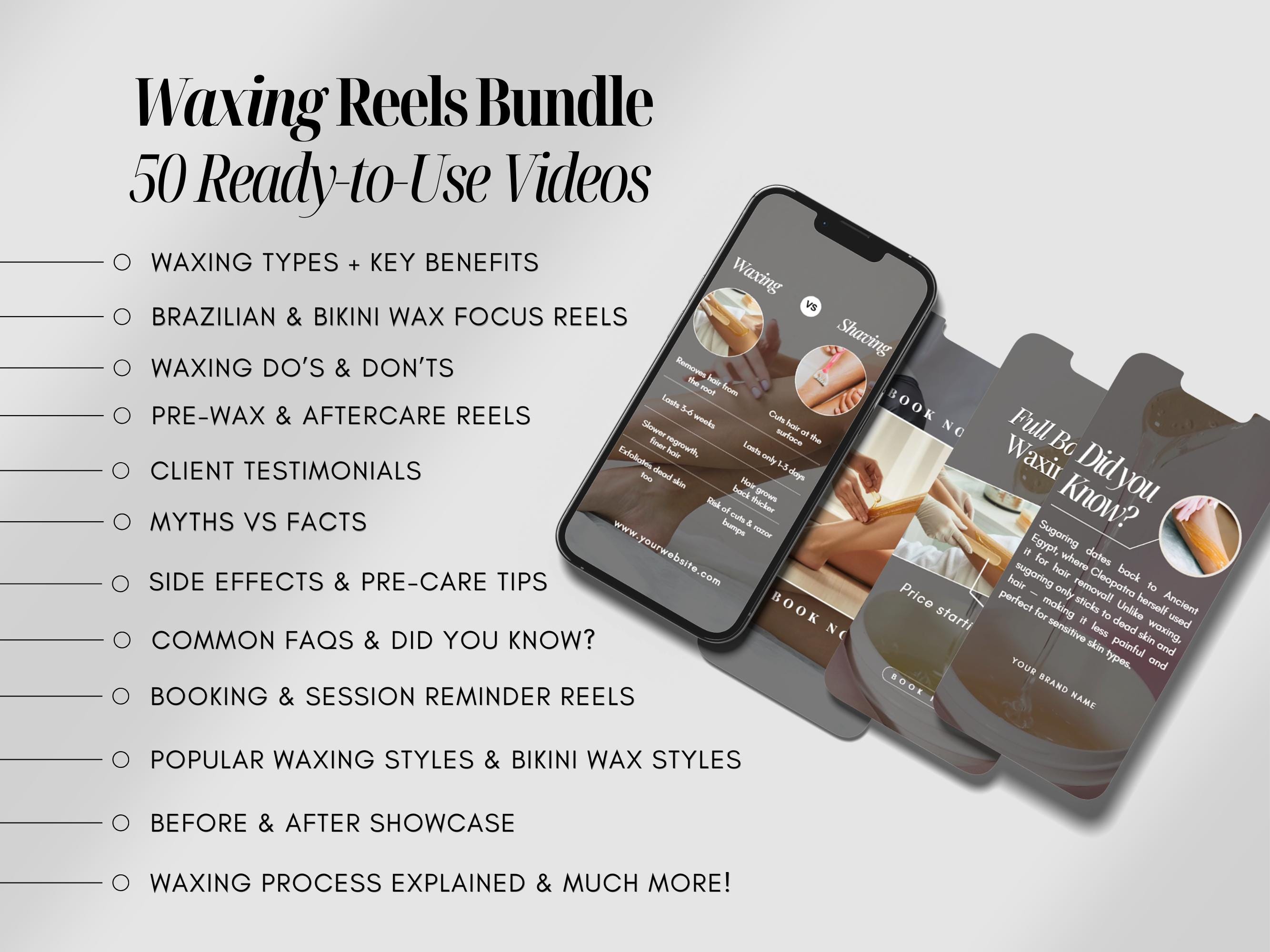 50 Waxing Instagram Reels | Waxing Reels | Waxing Instagram Templates ...