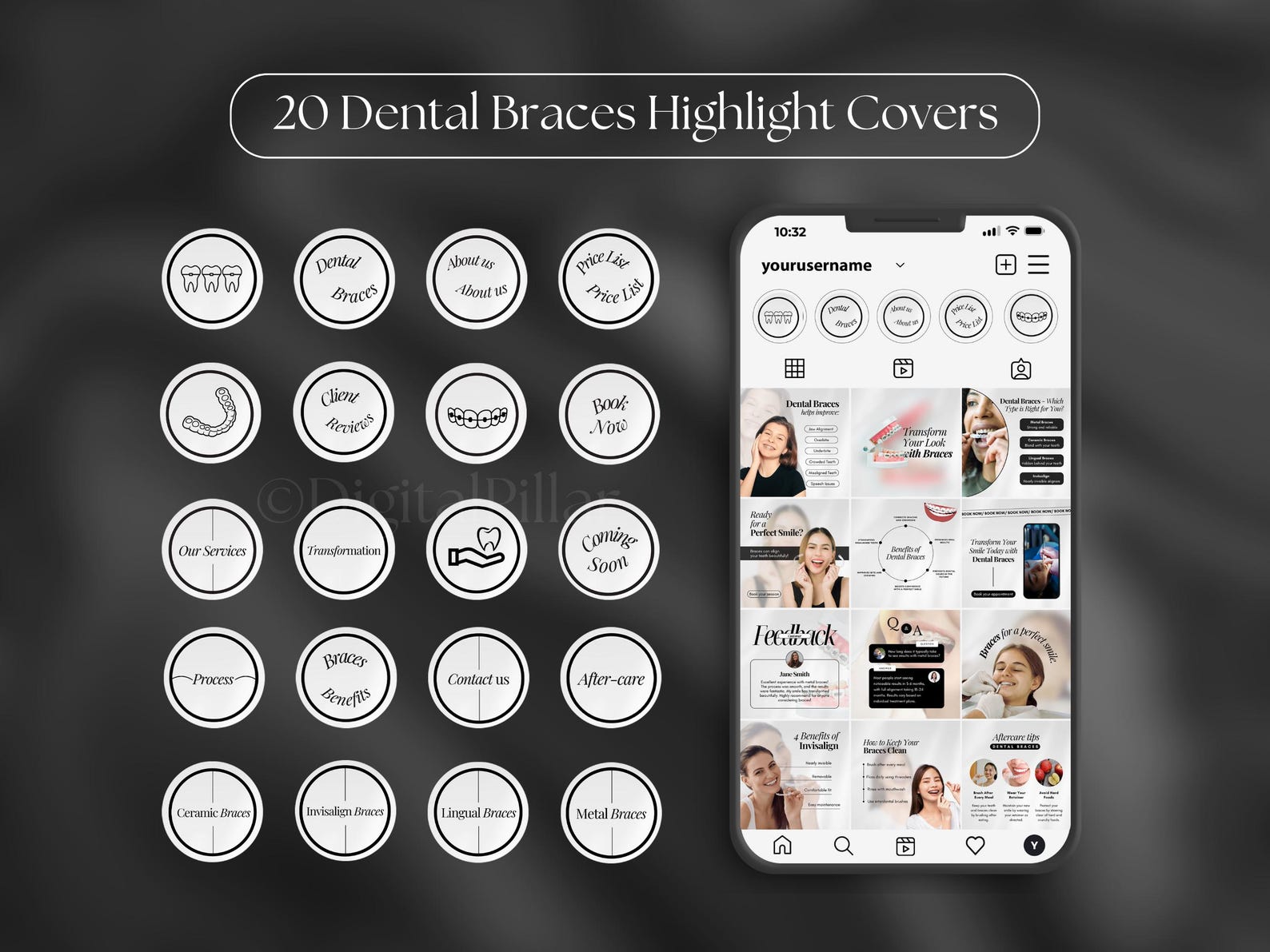 200 Dental Braces Instagram Templates | Orthodontist Instagram Posts ...