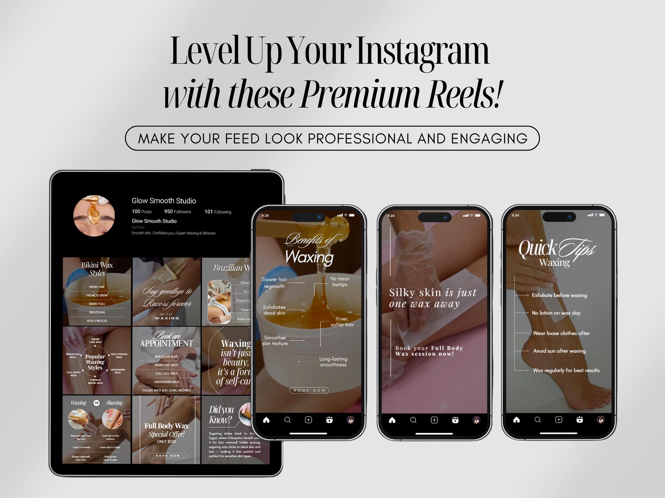 50 Waxing Instagram Reels | Waxing Reels | Waxing Instagram Templates ...