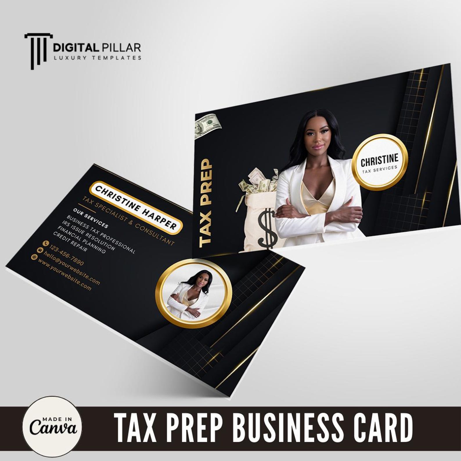 Tax Prep Business Card 2025 | DIY Tax Preparer Business Card | Tax Prep ...