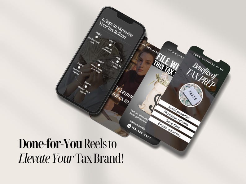 30 Tax Prep Instagram Reels | Tax Preparer Instagram Templates | Tax ...