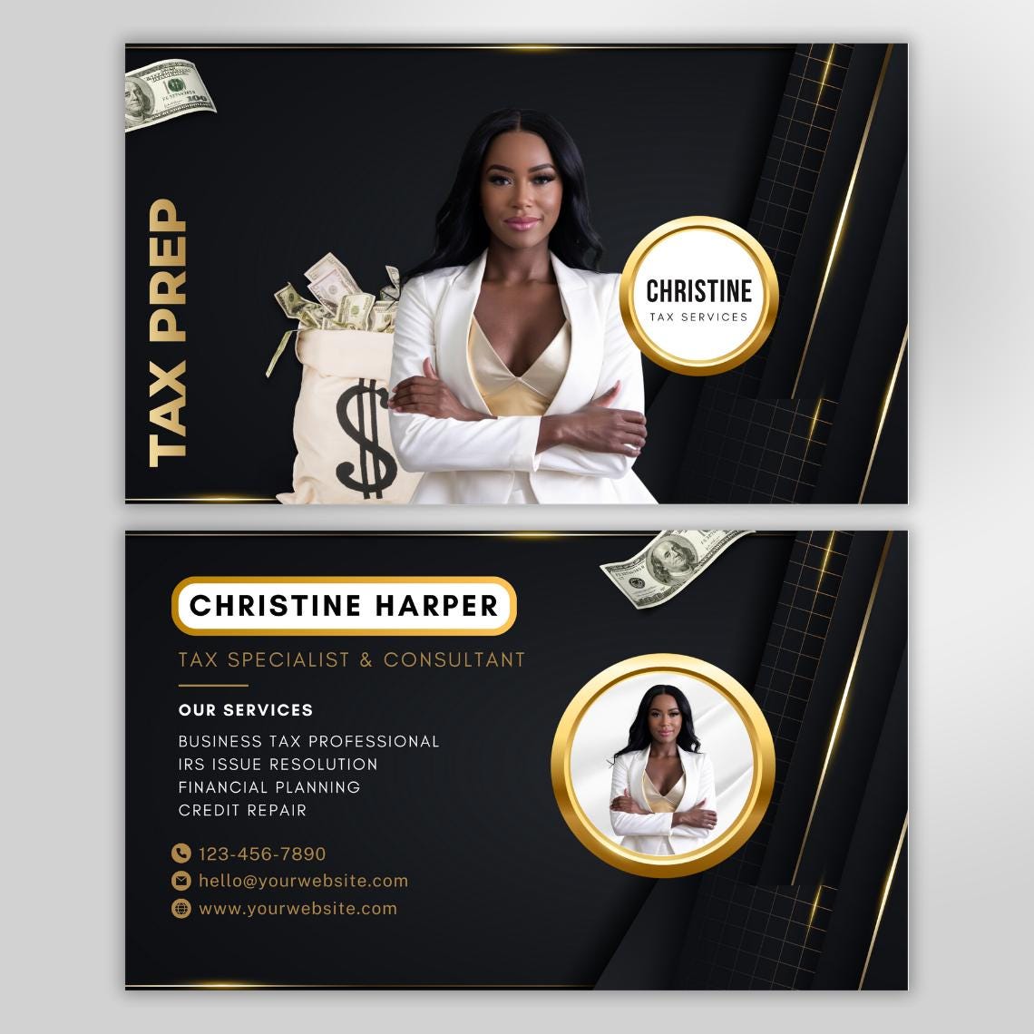 Tax Prep Business Card 2025 | DIY Tax Preparer Business Card | Tax Prep ...