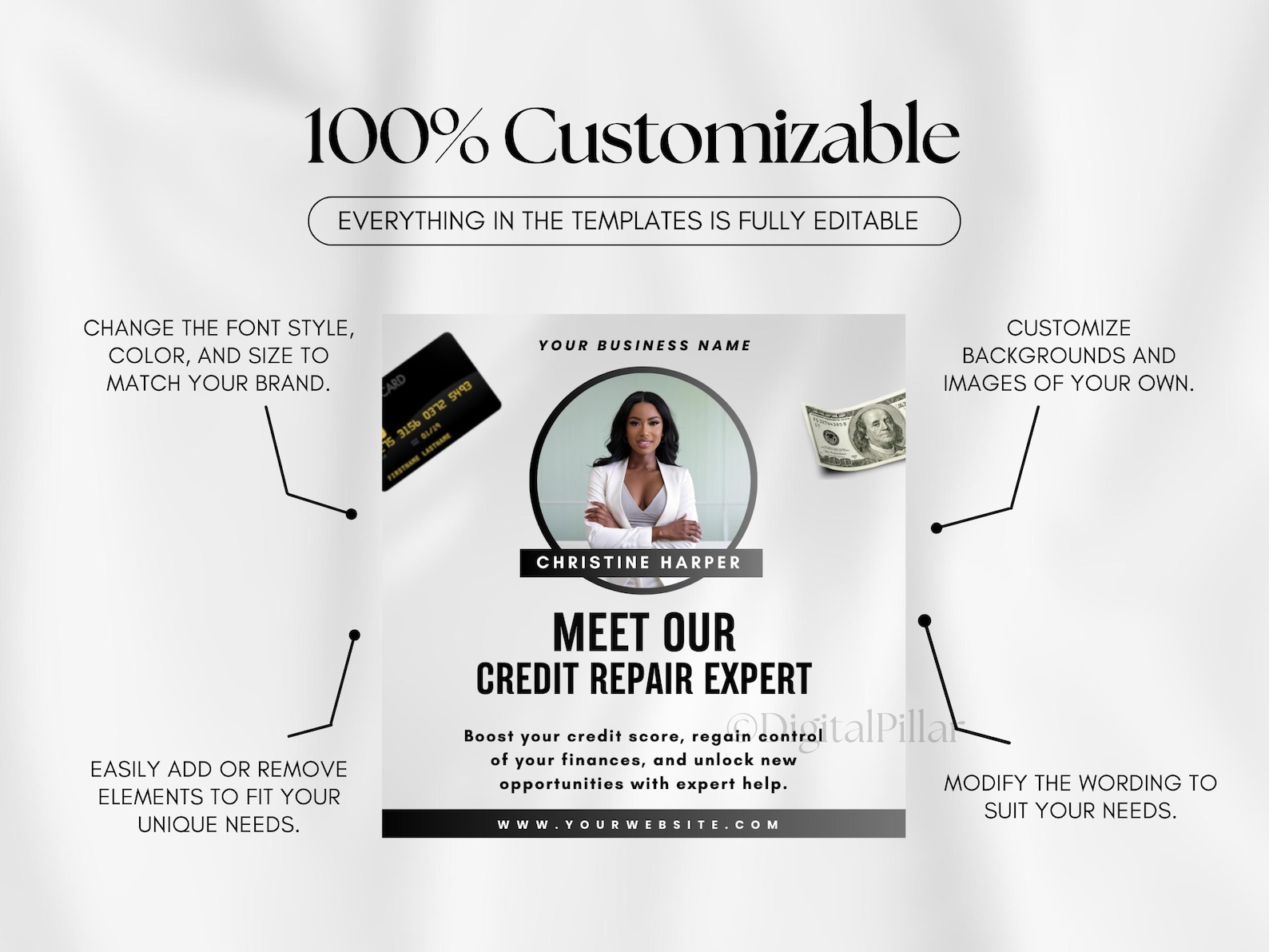 200 Credit Repair Instagram Templates | Credit Repair Templates ...