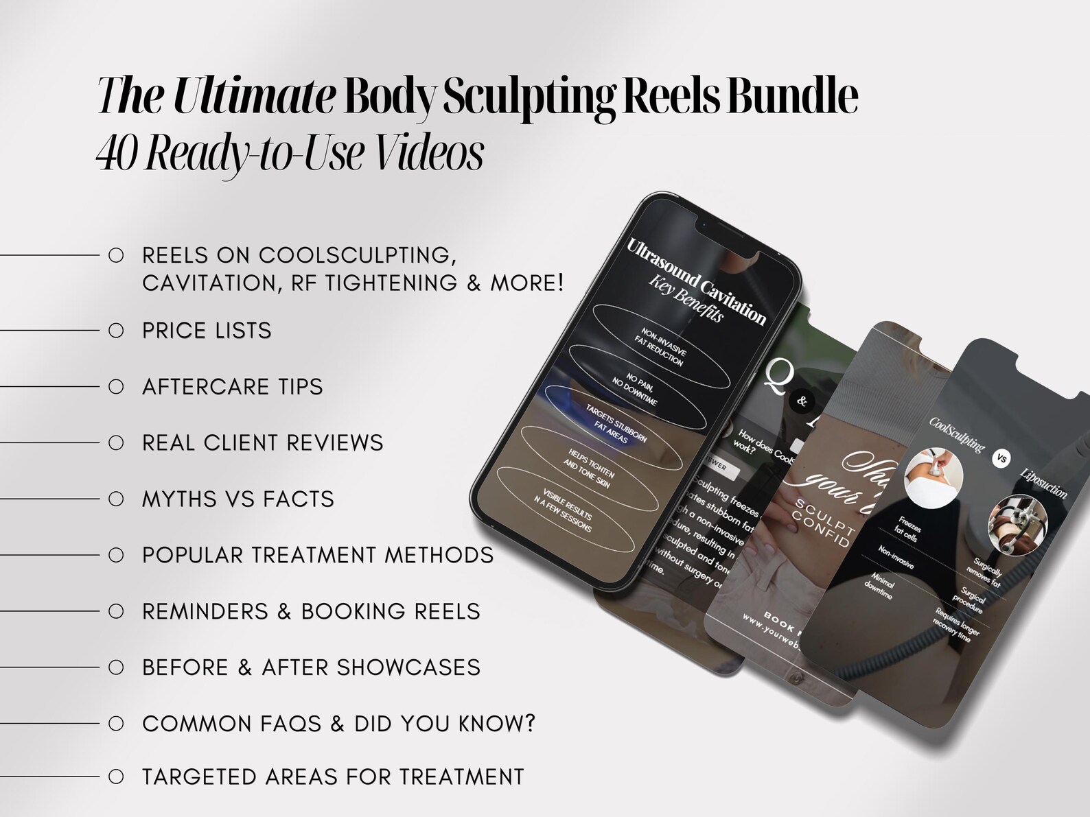 40 Body Sculpting Video Reels | Body Sculpting Social Media Posts ...