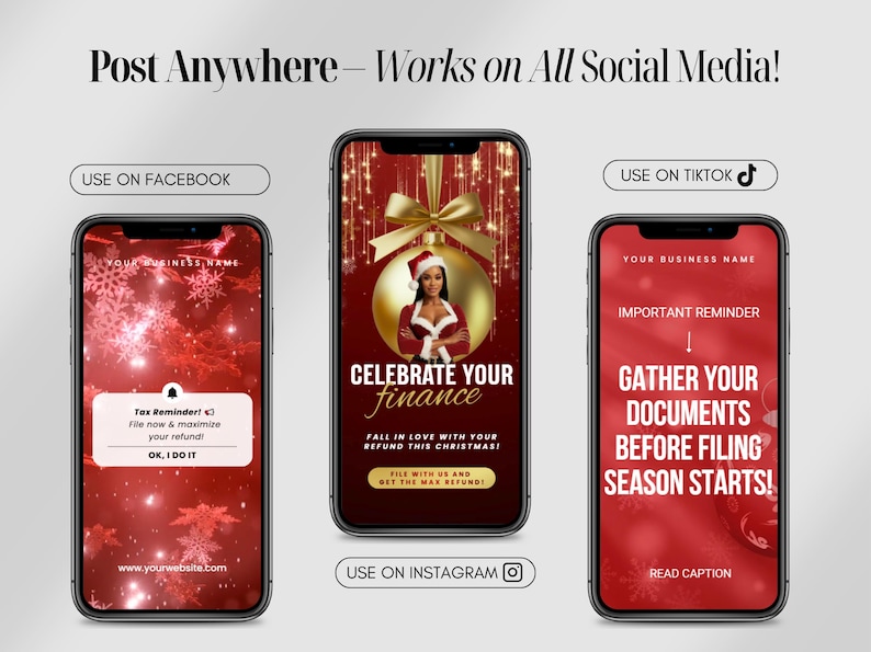 Christmas Tax Prep Reels | Tax Prep Instagram Reels | Christmas Tax ...