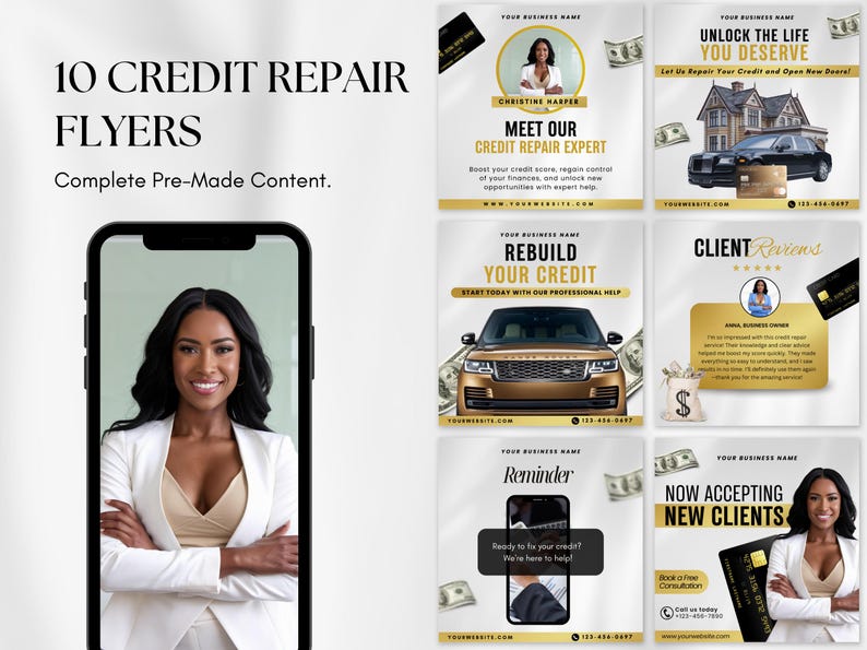 20 Credit Repair Flyers Bundle | Credit Repair Flyer Templates | Credit ...