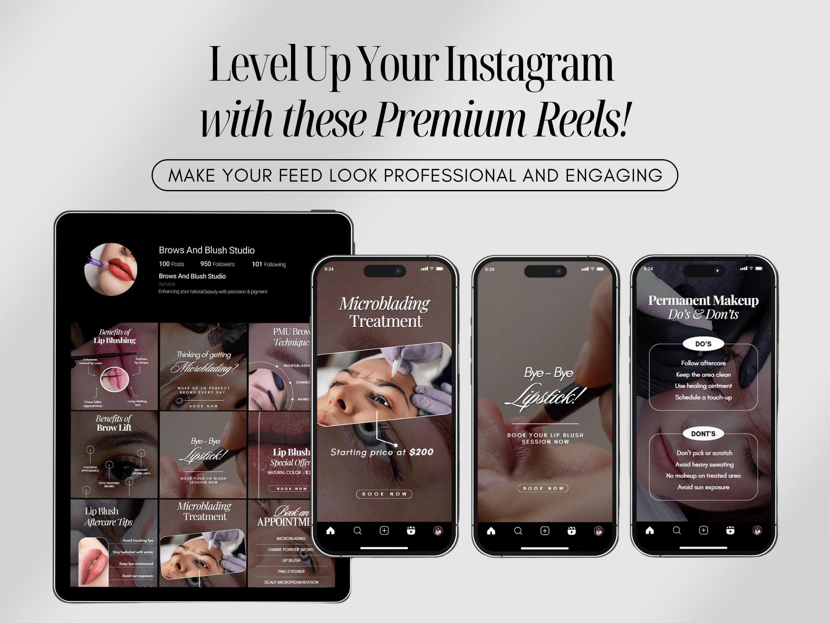 50 Permanent Makeup Instagram Reels | PMU Reels | PMU Instagram Posts ...
