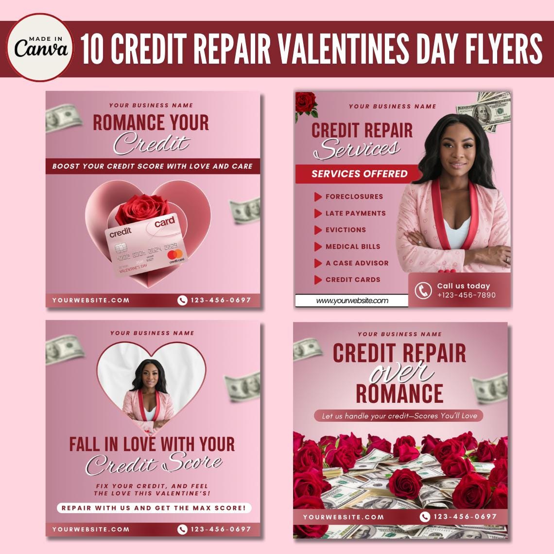 10 Valentine's Day Credit Repair Flyers | Credit Repair Valentines ...