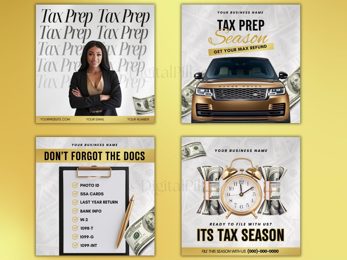 20 Tax Prep Bundle | Tax Prep Flyer Bundle | Tax Prep Flyer 2025 | Tax ...
