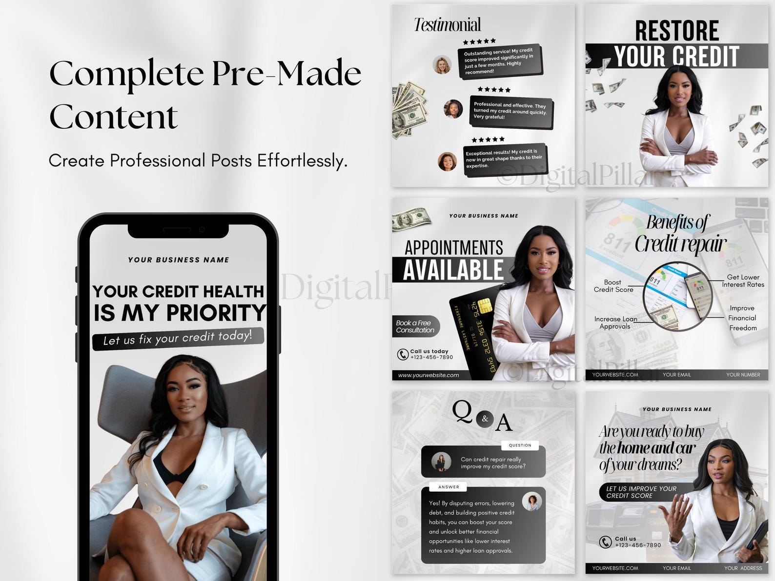 200 Credit Repair Instagram Templates | Credit Repair Templates ...