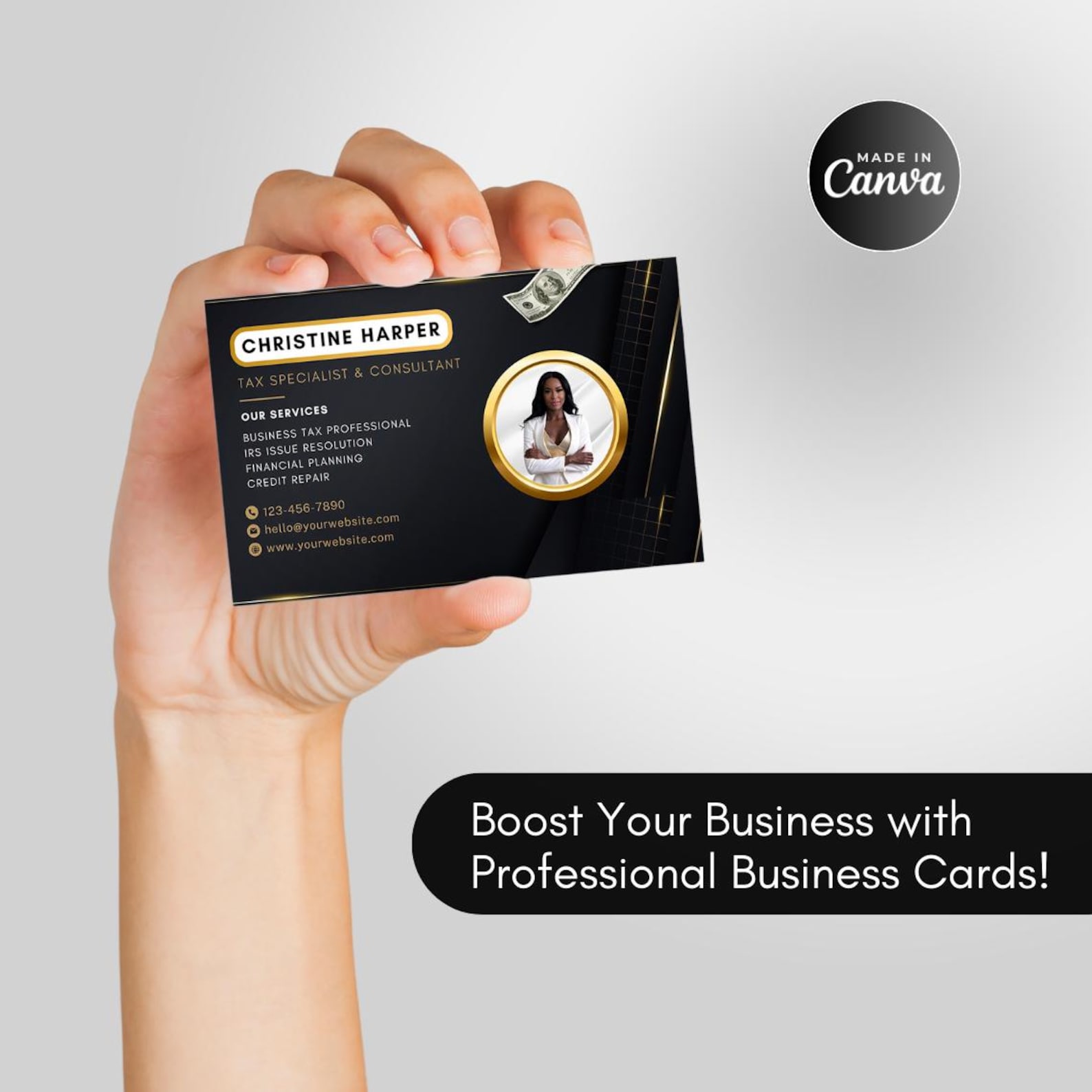 Tax Prep Business Card 2025 | DIY Tax Preparer Business Card | Tax Prep ...