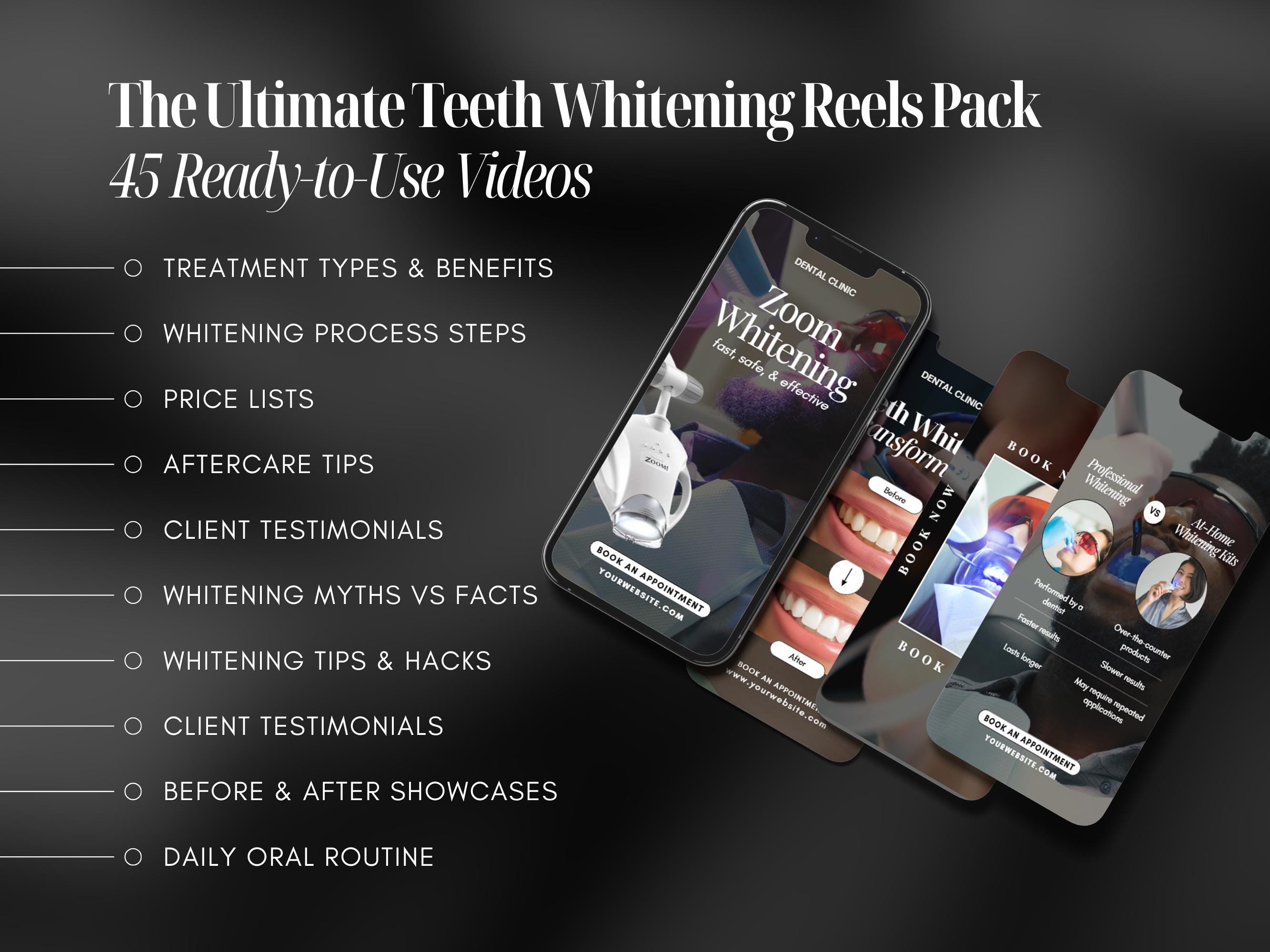 45 Teeth Whitening Instagram Video Reels | LED Teeth Whitening ...