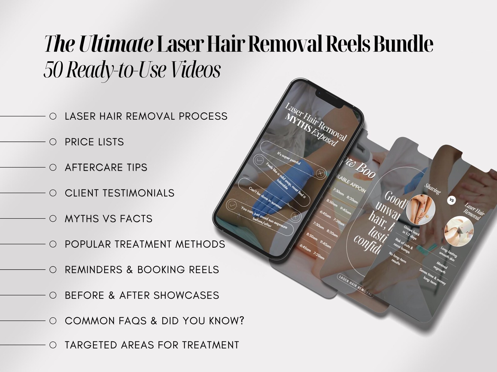 50 Laser Hair Removal Video Reels | Laser Hair Removal Social Media ...