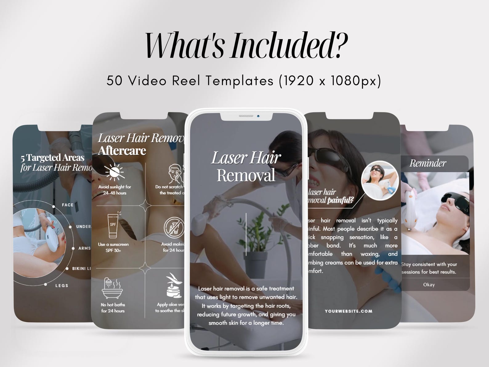 50 Laser Hair Removal Video Reels | Laser Hair Removal Social Media ...