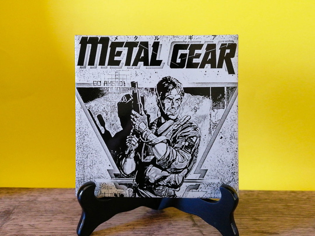 Metal Gear 1 MSX Cover Artwork Laser Engraved Tile- Video Game Artwork ...